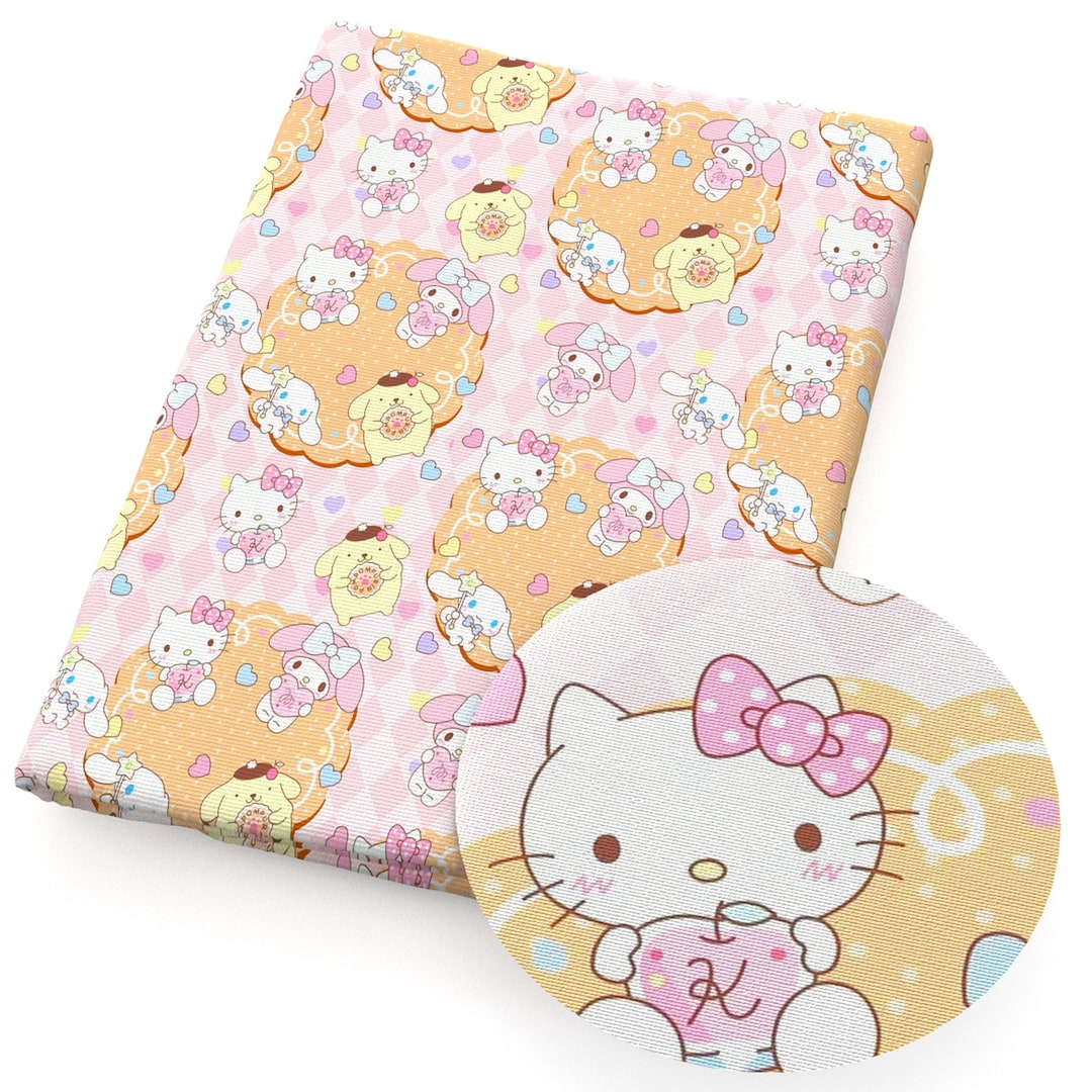Sanrio Hello Kitty My Melody Cinnamoroll Fabric Cartoon Anime - Etsy