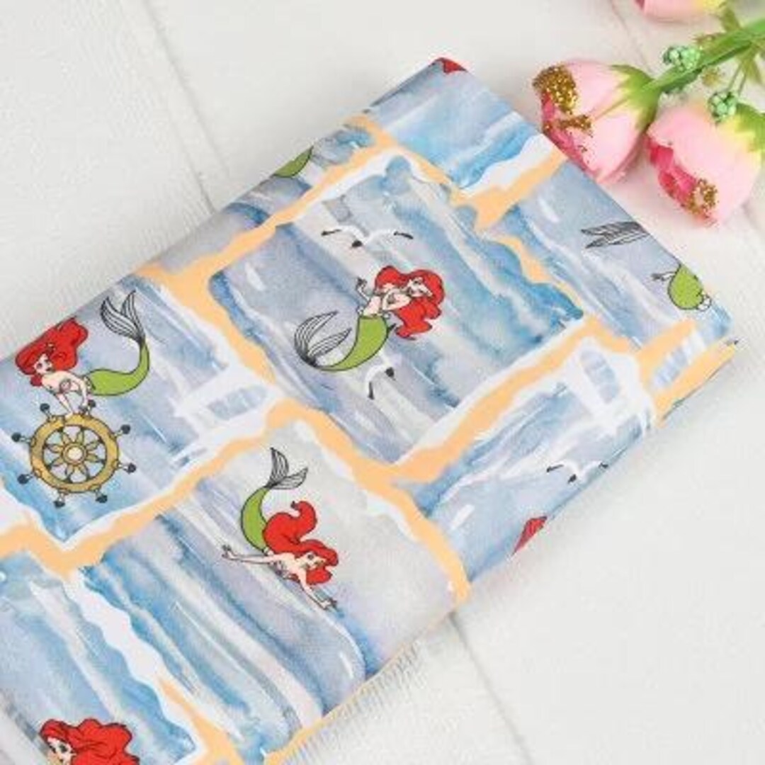 The Little Mermaid Ariel Fabric Cotton Fabric by the Half Yard - Etsy