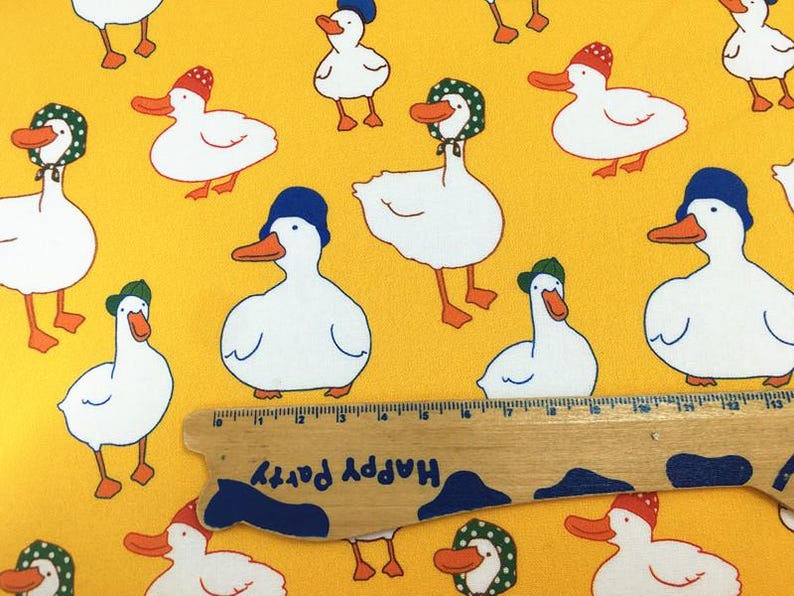 Cartoon Ducks Fabric Cotton Fabric by the Half Yard - Etsy