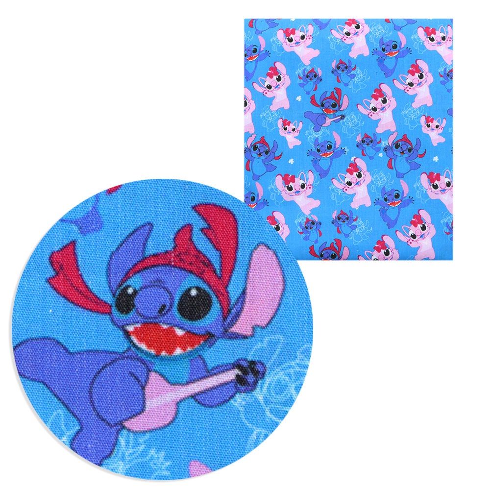 Stitch Fabric Lilo and Stitch Fabric Blue Koala Fabric Cartoon - Etsy