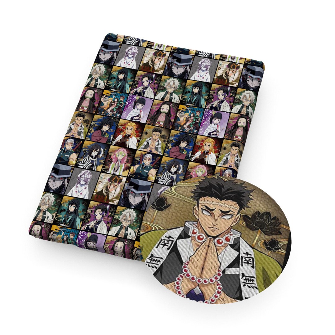 Japanese Anime Fabric Cartoon Anime Polyester Cotton Fabric by the Half ...