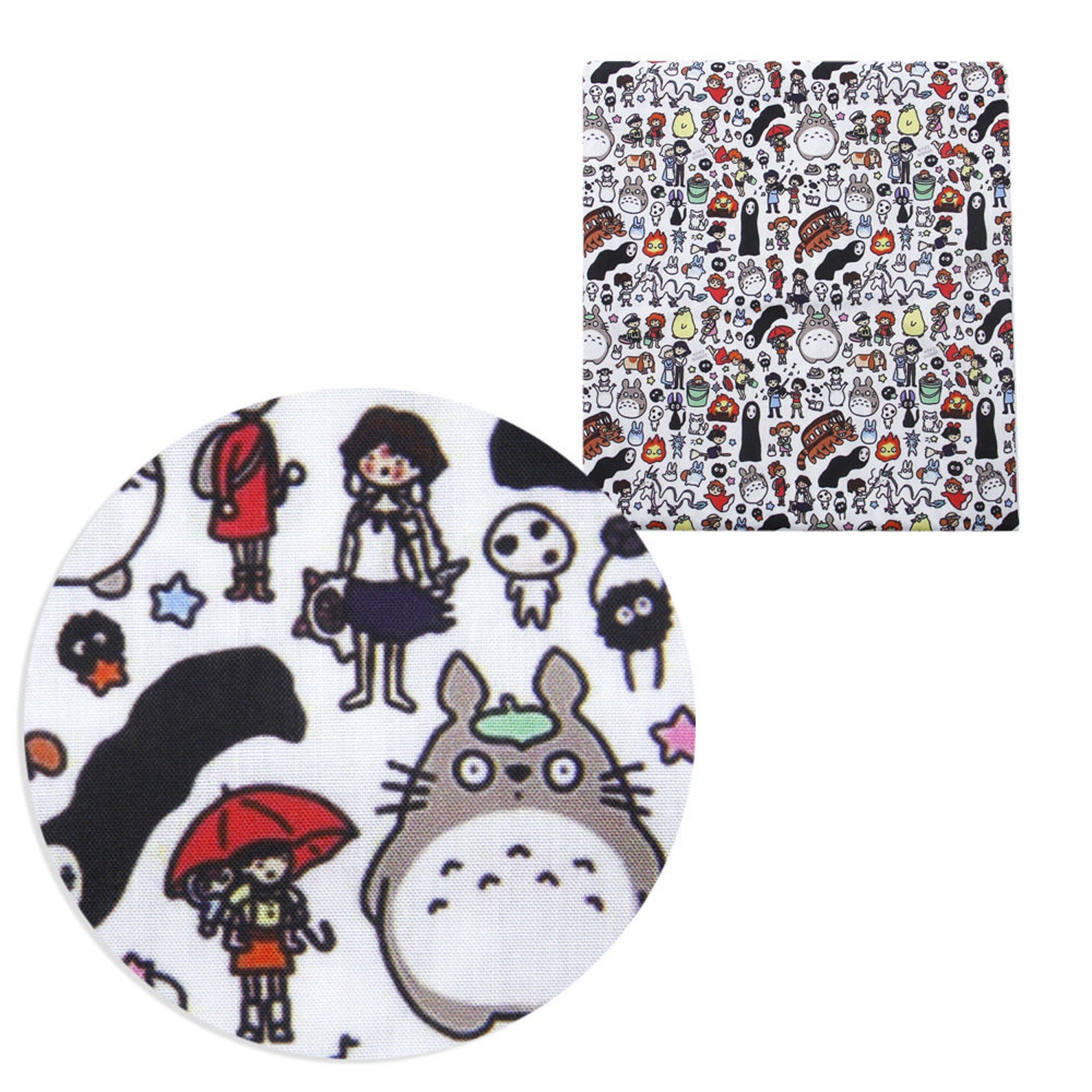 Japanese Anime Fabric Cartoon Anime Polyester Cotton Fabric by - Etsy