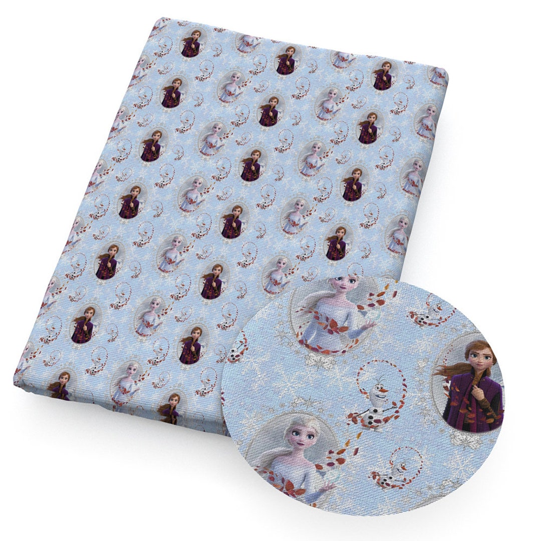 Disney Frozen Fabric the Snow Queen Fabric Elsa Anna Fabric Cartoon 100 ...