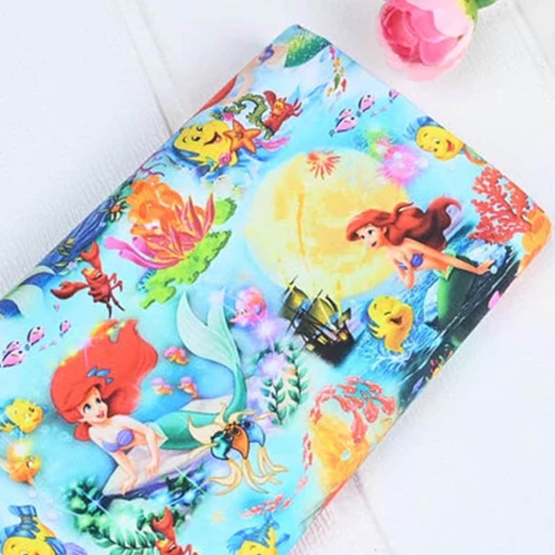 The Little Mermaid Ariel Fabric Cotton Fabric by the Half Yard - Etsy