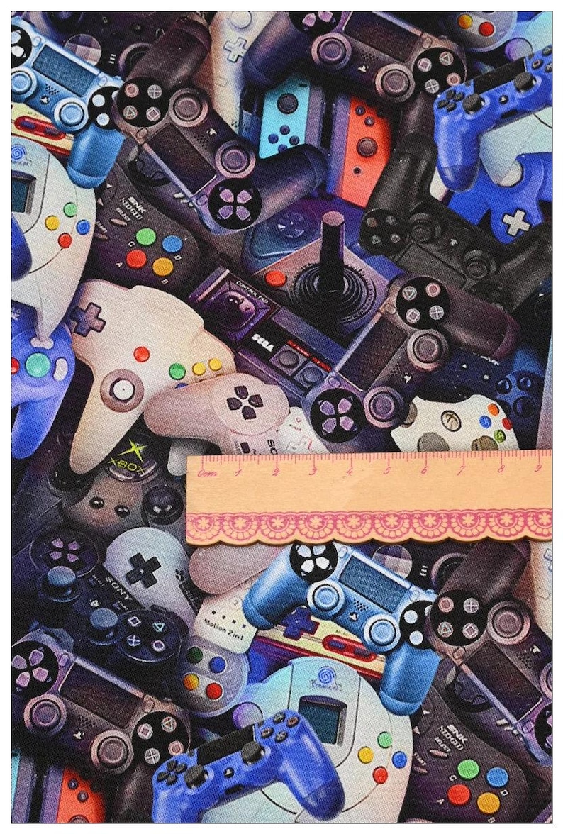 Video Game Controller Fabric Cotton Fabric by the Half Yard - Etsy
