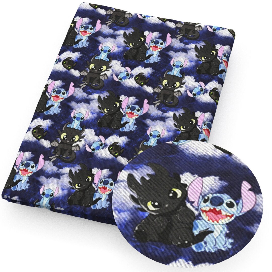 Stitch and Toothless Fabric Lilo & Stitch Fabric Blue Koala Fabric ...