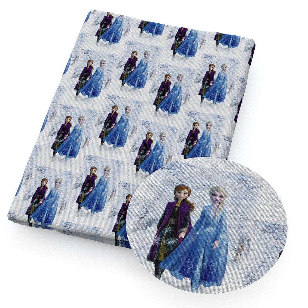 Disney Frozen Fabric the Snow Queen Fabric Elsa Anna Fabric Cartoon 100 ...