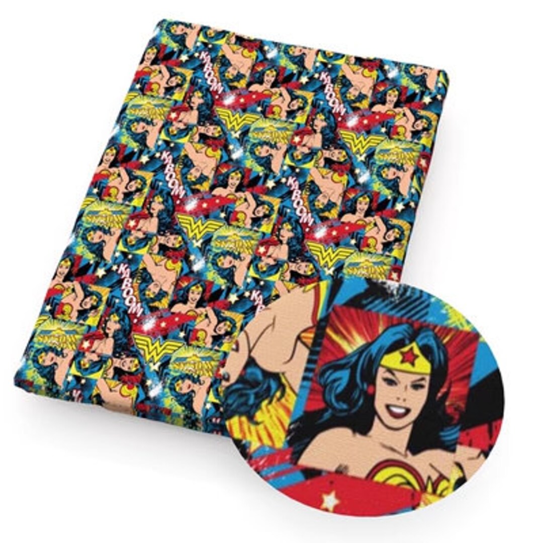 Wonder Woman Fabric Cartoon Anime Polyester Cotton Fabric by the Half ...