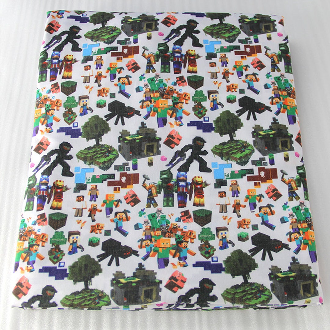 Minecraft Fabric Video Game Fabric Fun Game Fabric Cartoon Anime ...