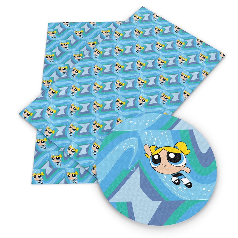 Powerpuff Girls Fabric Cartoon Anime Polyester Cotton Fabric Etsy