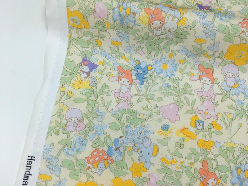 Sanrio Floral Garden Fabric Cartoon 100% Cotton Fabric by the Half Yard ...