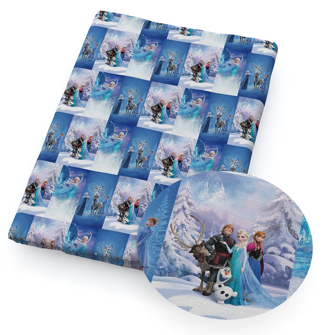 Disney Frozen Fabric the Snow Queen Fabric Elsa Anna Fabric Cartoon 100 ...