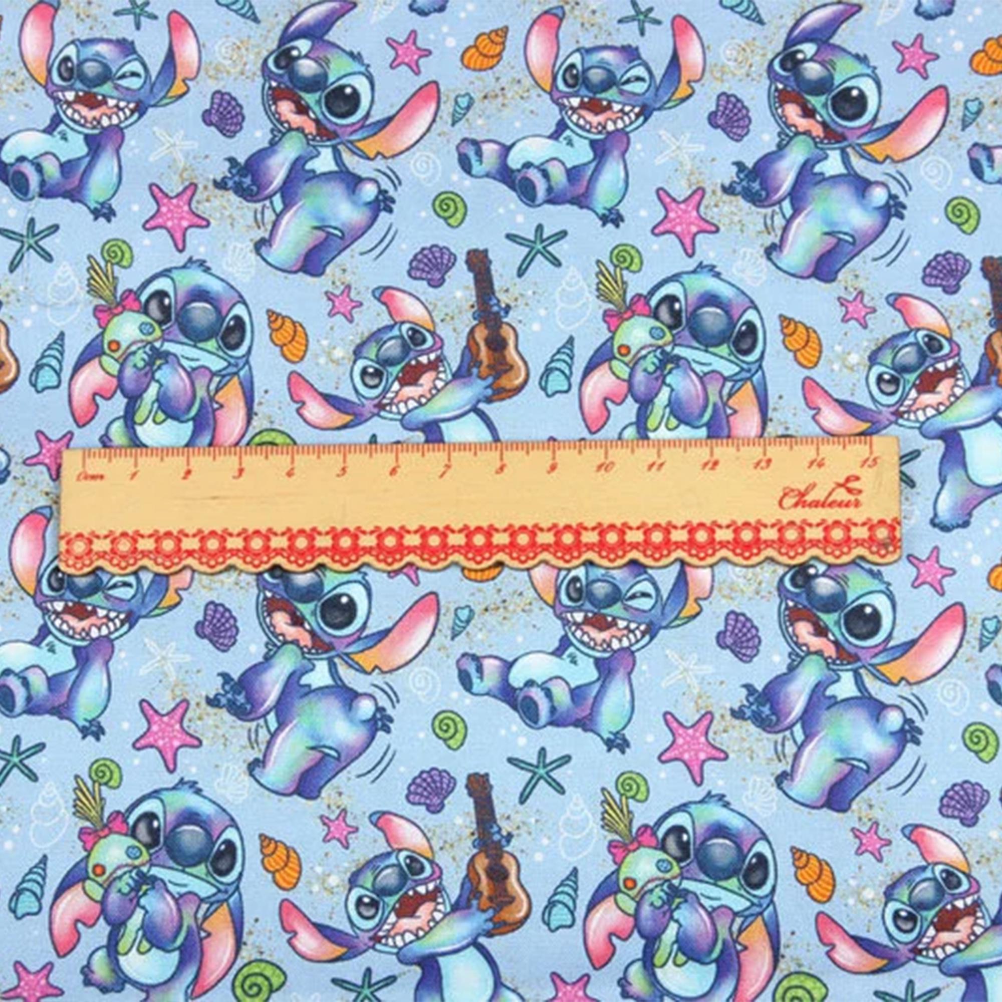 Stitch Fabric Lilo & Stitch Fabric Blue Koala Fabric Cartoon 100% ...