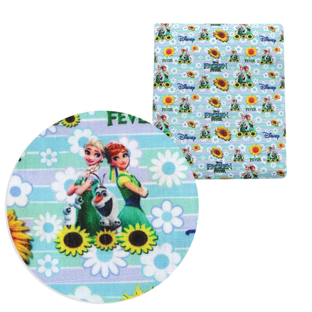 Disney Frozen Fabric Elsa Anna Fabric Snow Queen Fabric Cartoon 100% ...