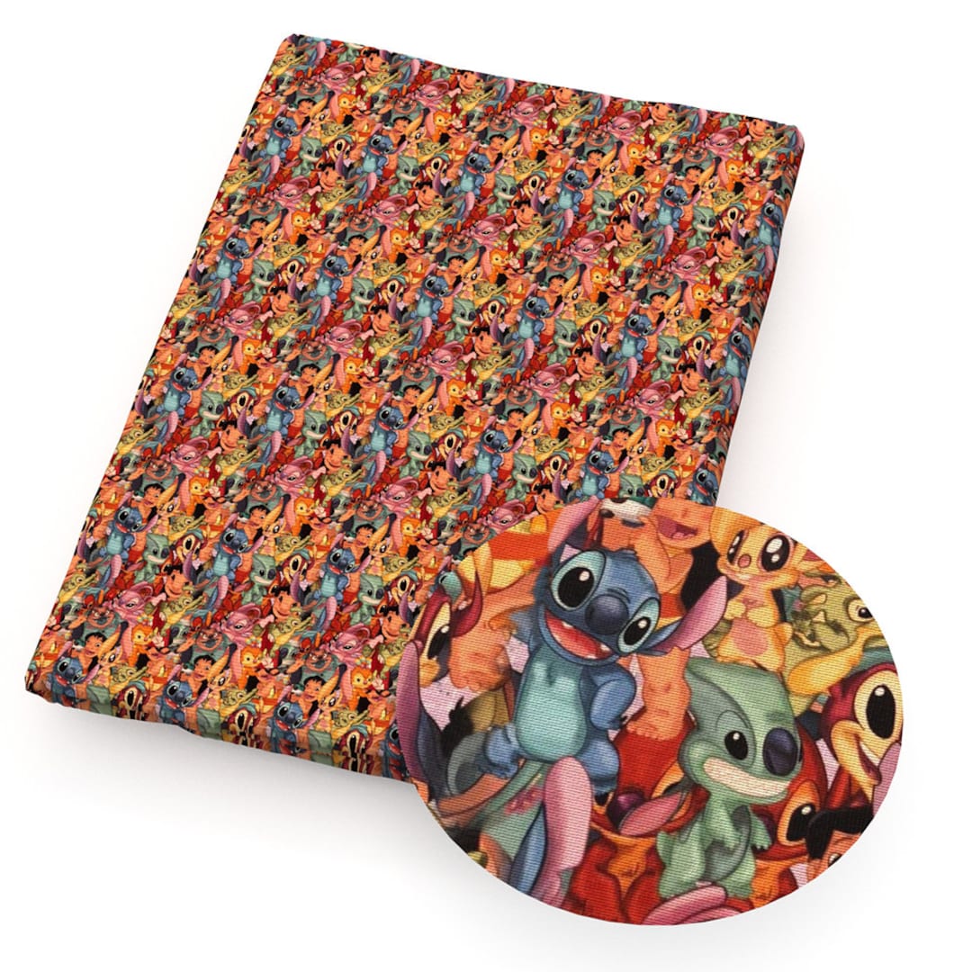 Stitch Fabric Lilo and Stitch Fabric Blue Koala Fabric Cartoon Anime ...