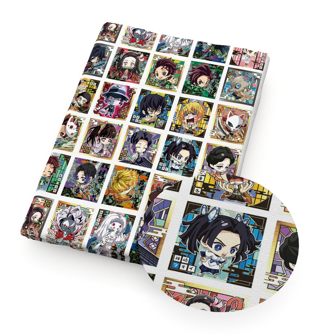 Japanese Anime Fabric Cartoon Anime Polyester Cotton Fabric by the Half ...