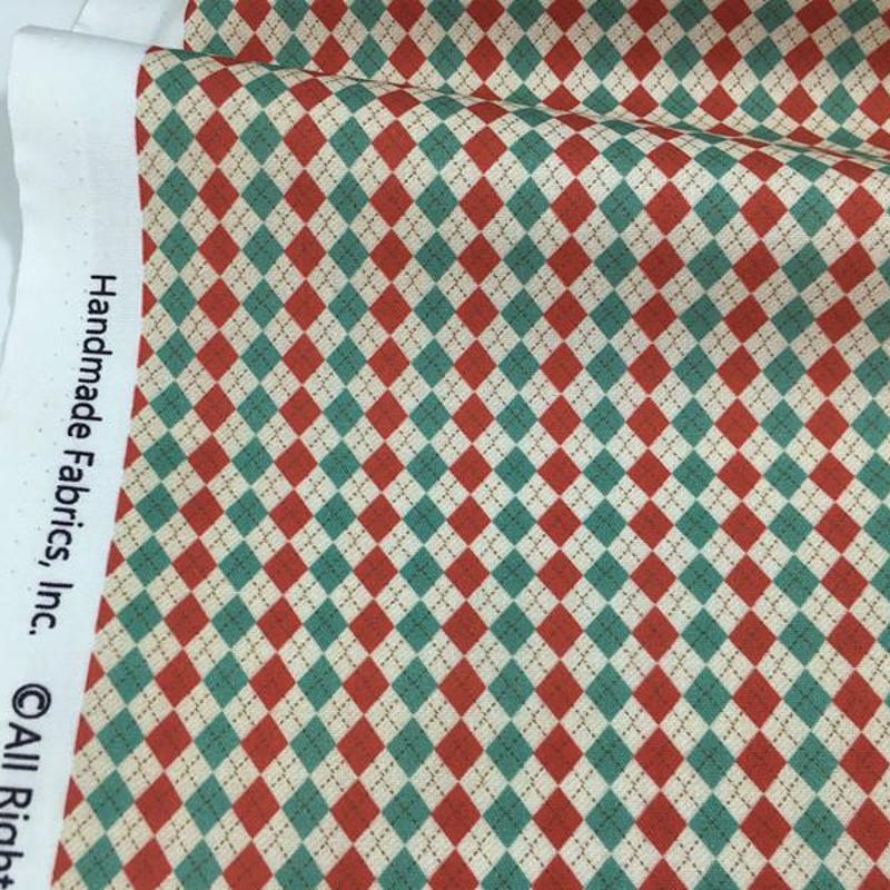 Argyle Sewing Fabric - Etsy UK
