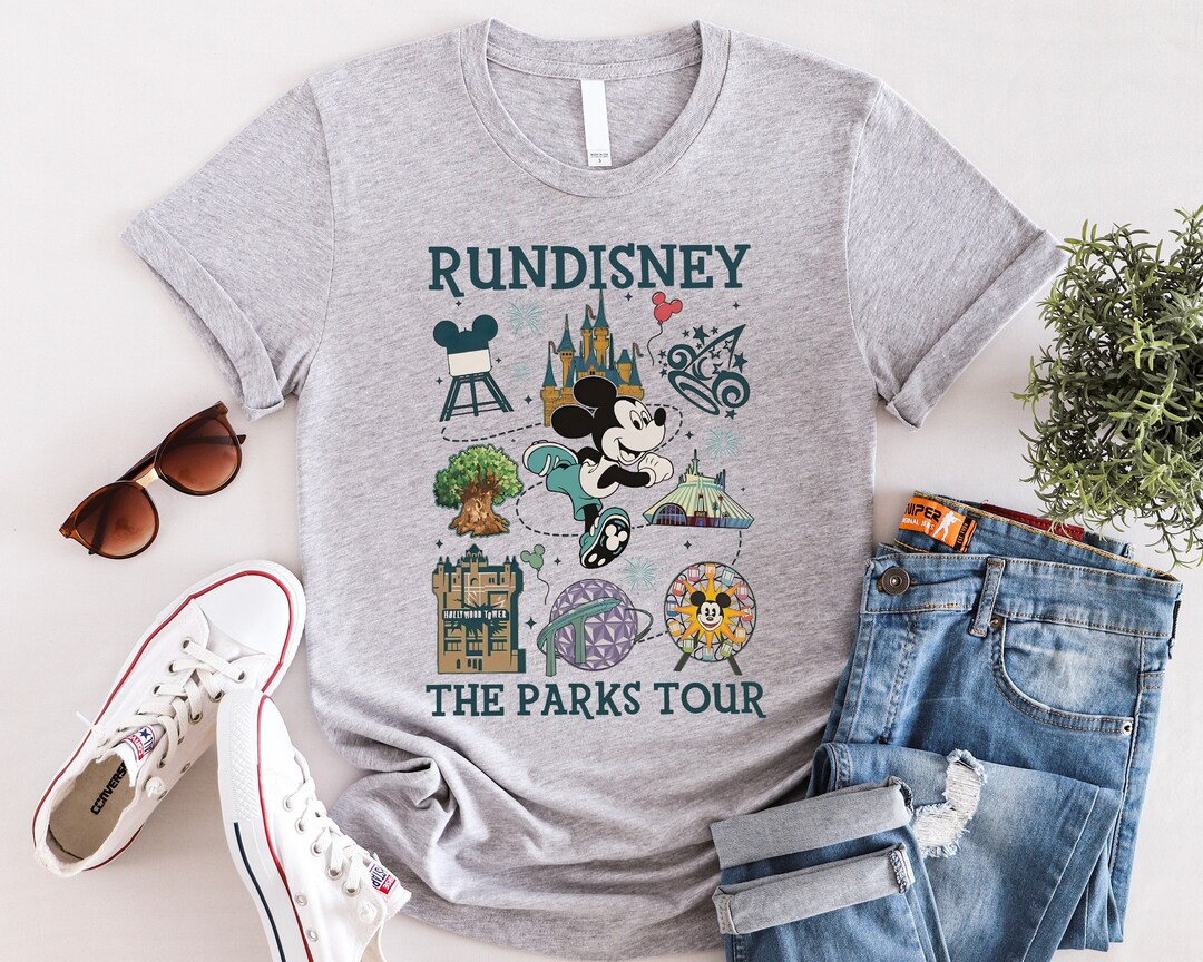 Two-sided Rundisney Marathon the Parks Tour Shirt, Walt Disneyworld ...