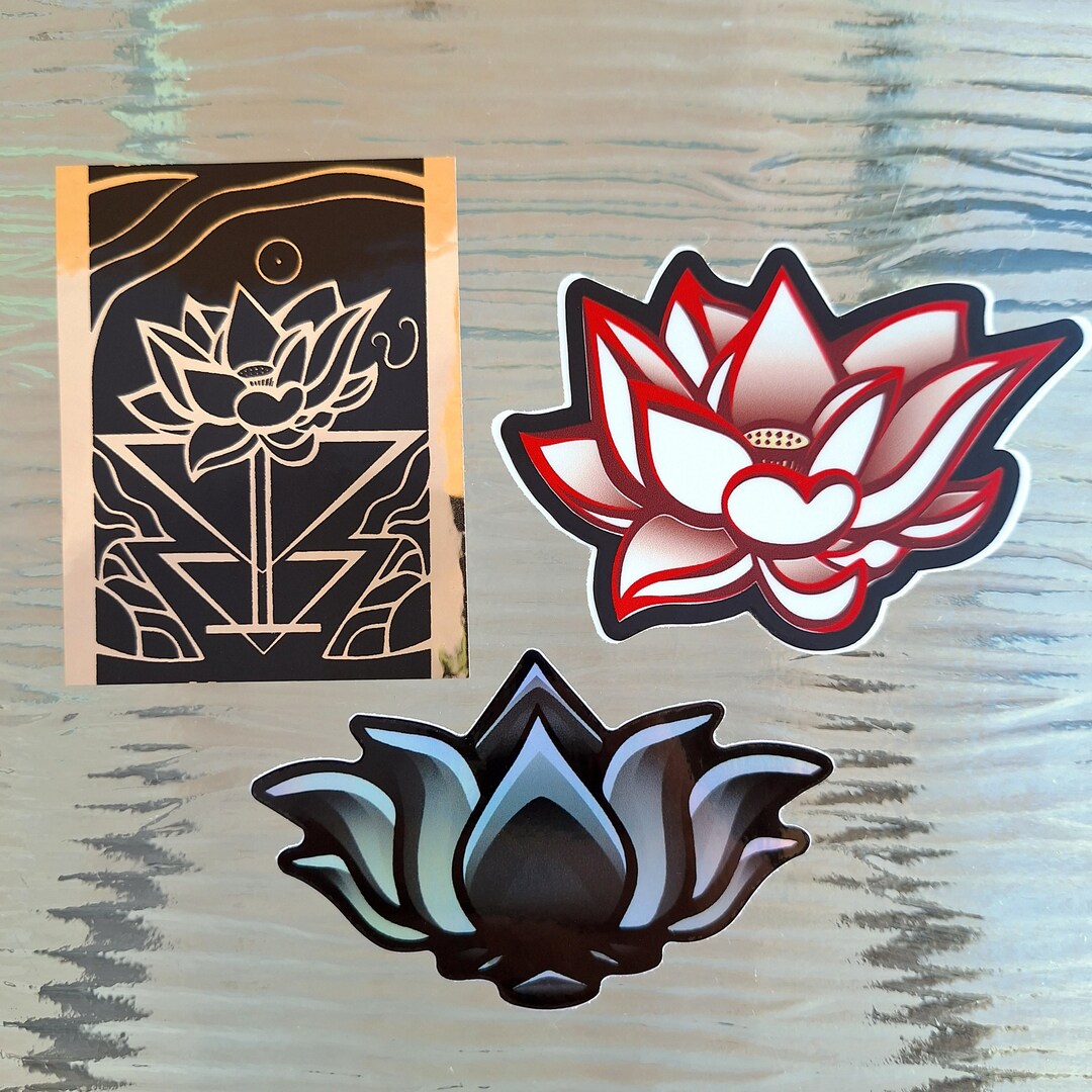 Lotus Sticker Pack - Etsy
