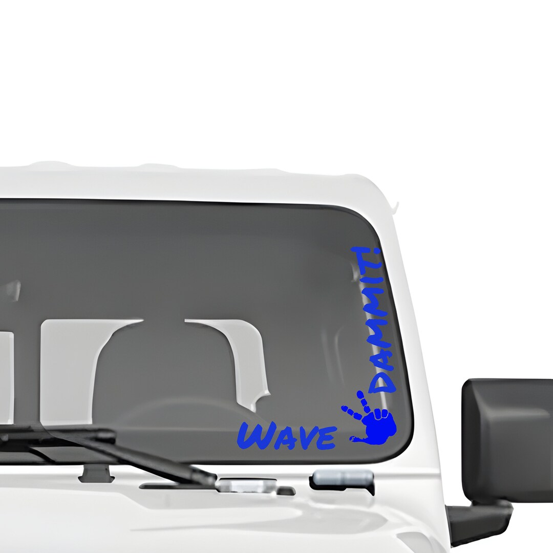 Wave Dammit Corner Style Jeep Decal Jeep Wave Sticker Jeep - Etsy