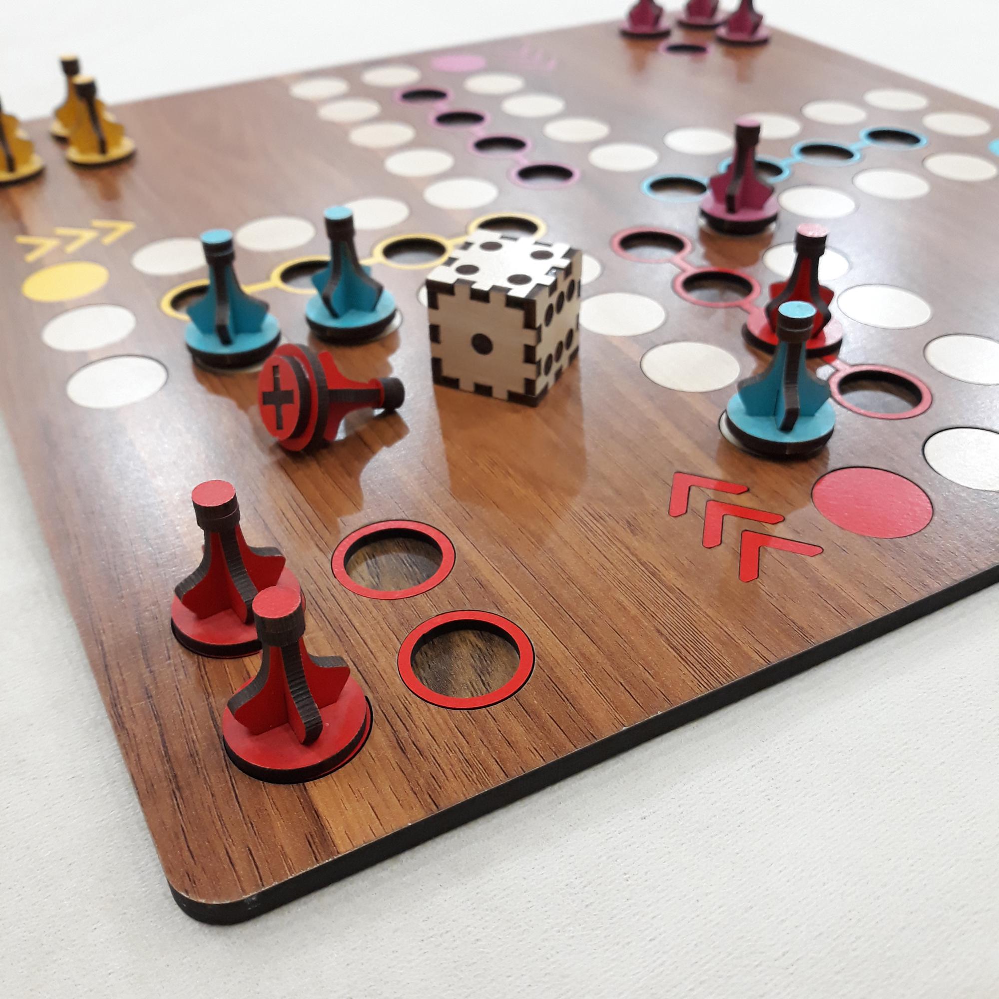 Ludo Board Game Laser Cut File, 3mm 4mm 1/8inch Wooden Ludo Family ...