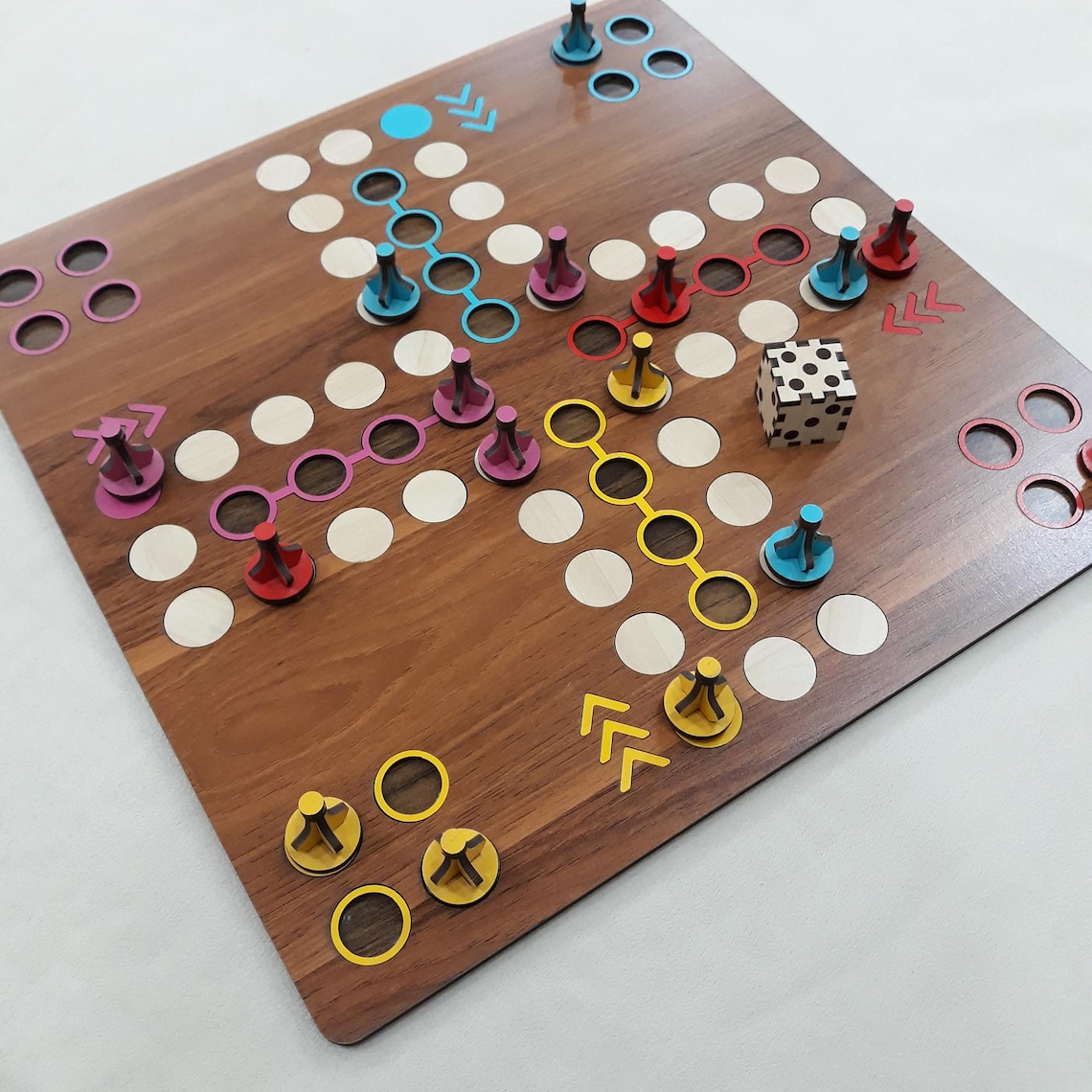 Ludo Board Game Laser Cut File, 3mm 4mm 1/8inch Wooden Ludo Family ...