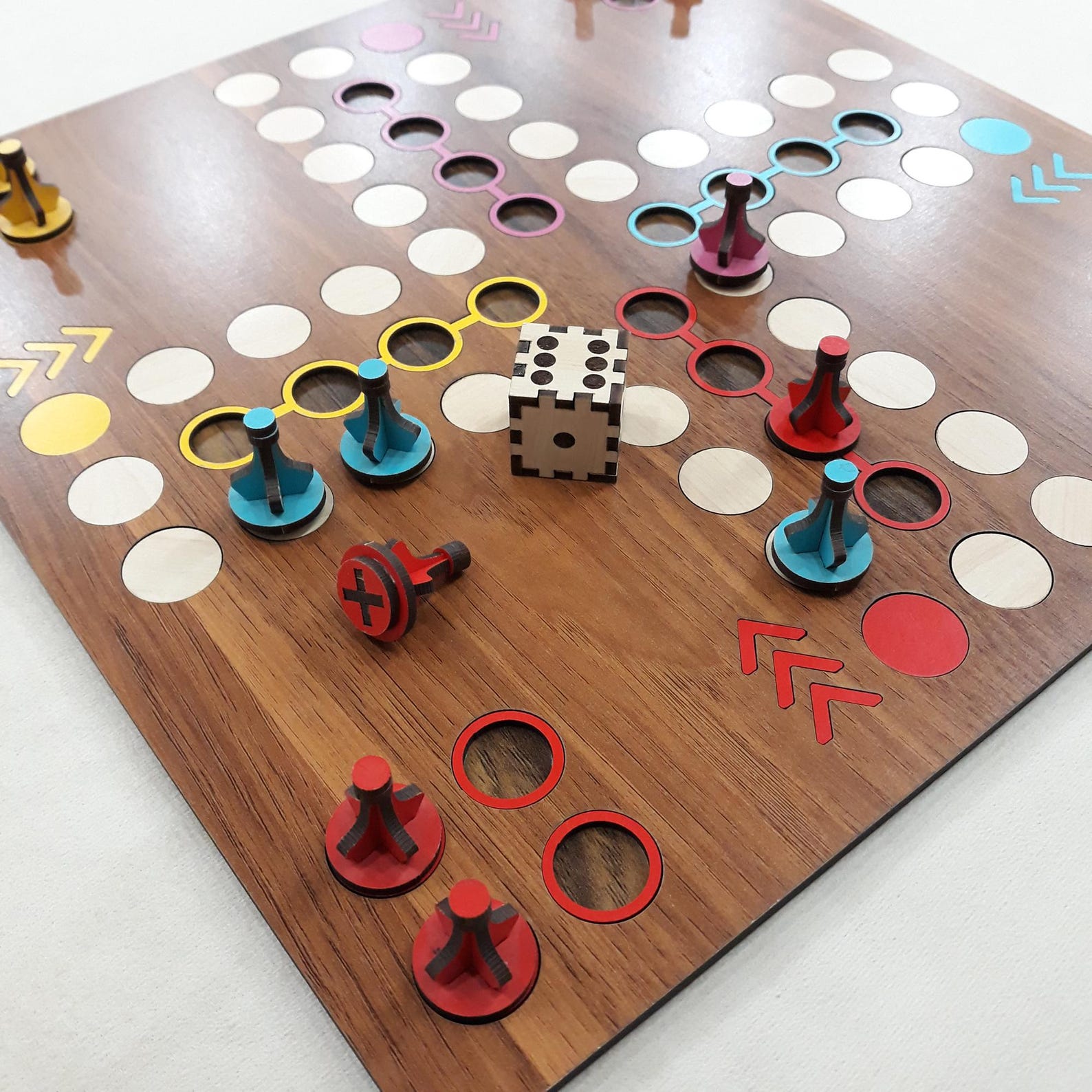 Ludo Board Game Laser Cut File, 3mm 4mm 1/8inch Wooden Ludo Family ...