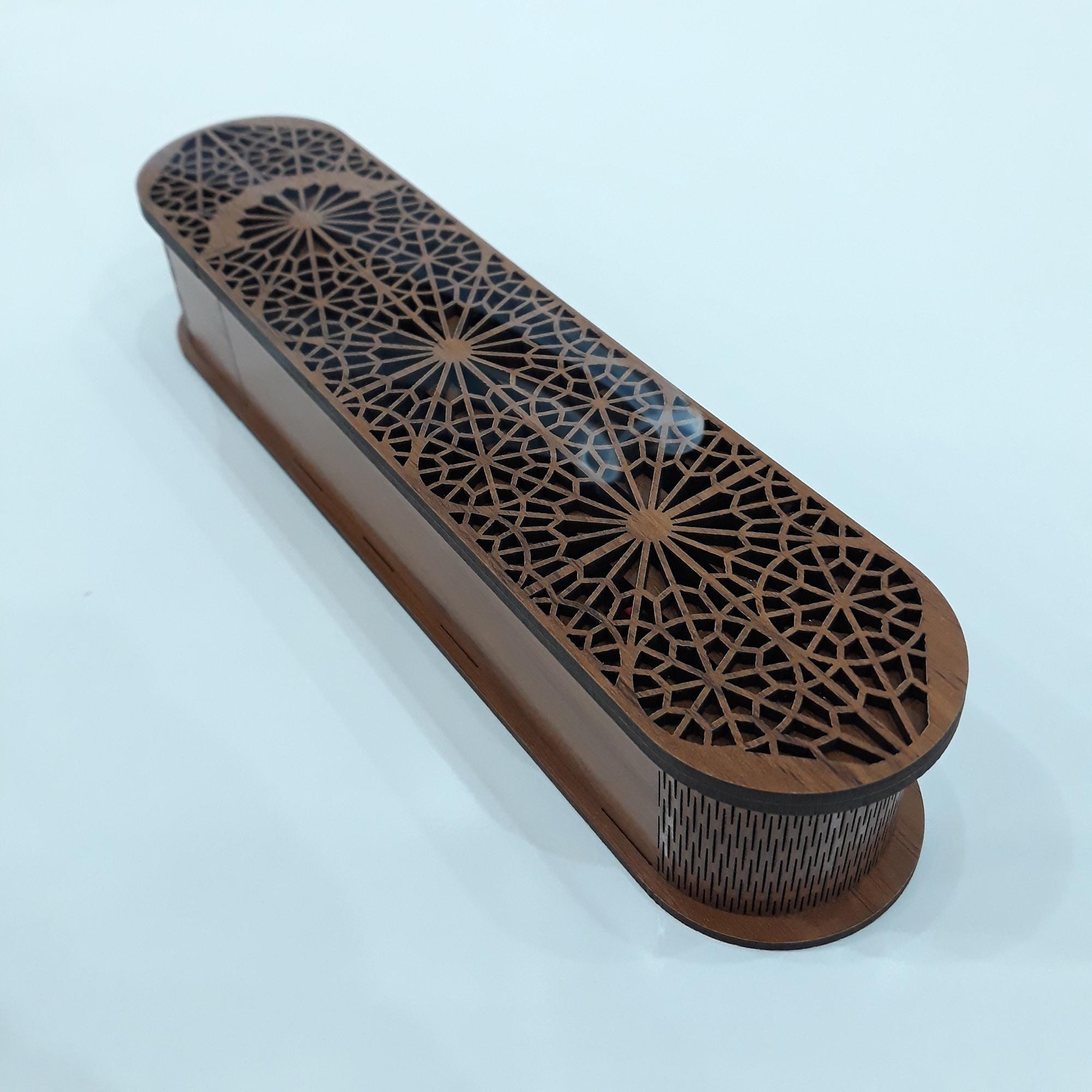 Wooden Incense Holder With Ash Catcher and Sliding Door Laser Cut File ...