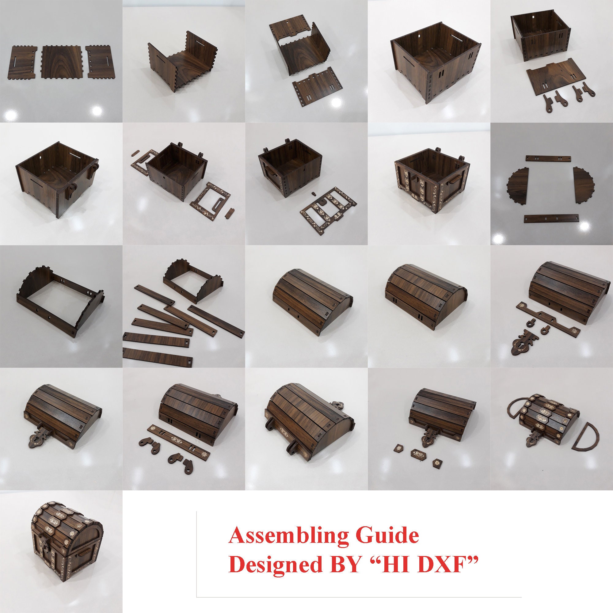 Treasure Chest SVG Laser Cut Treasure Box Wooden Box Cut Files ...