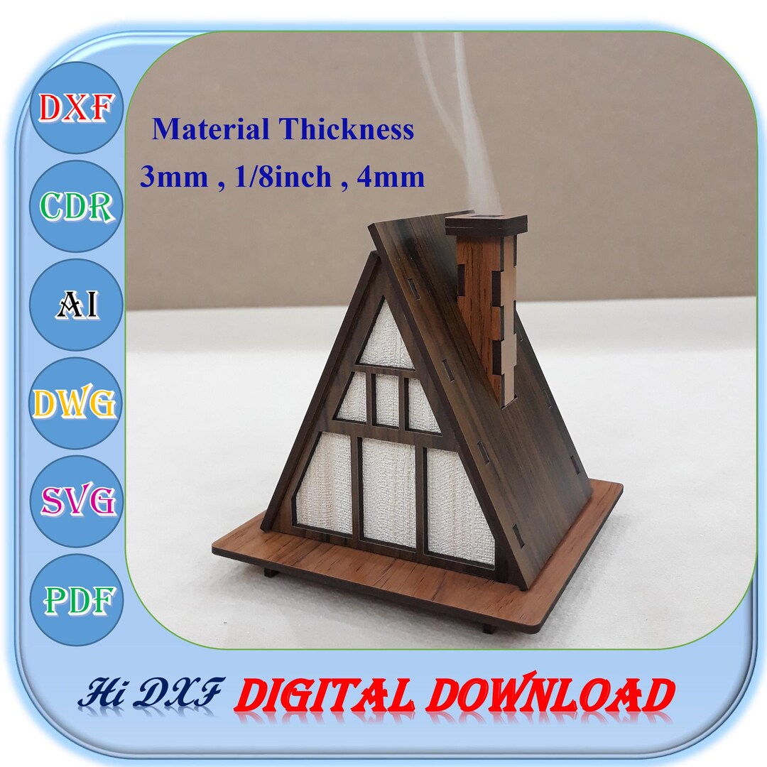 Laser Cut Wooden Incense Burner Box 3mm 4mm 1/8inch Thickness, Wooden ...