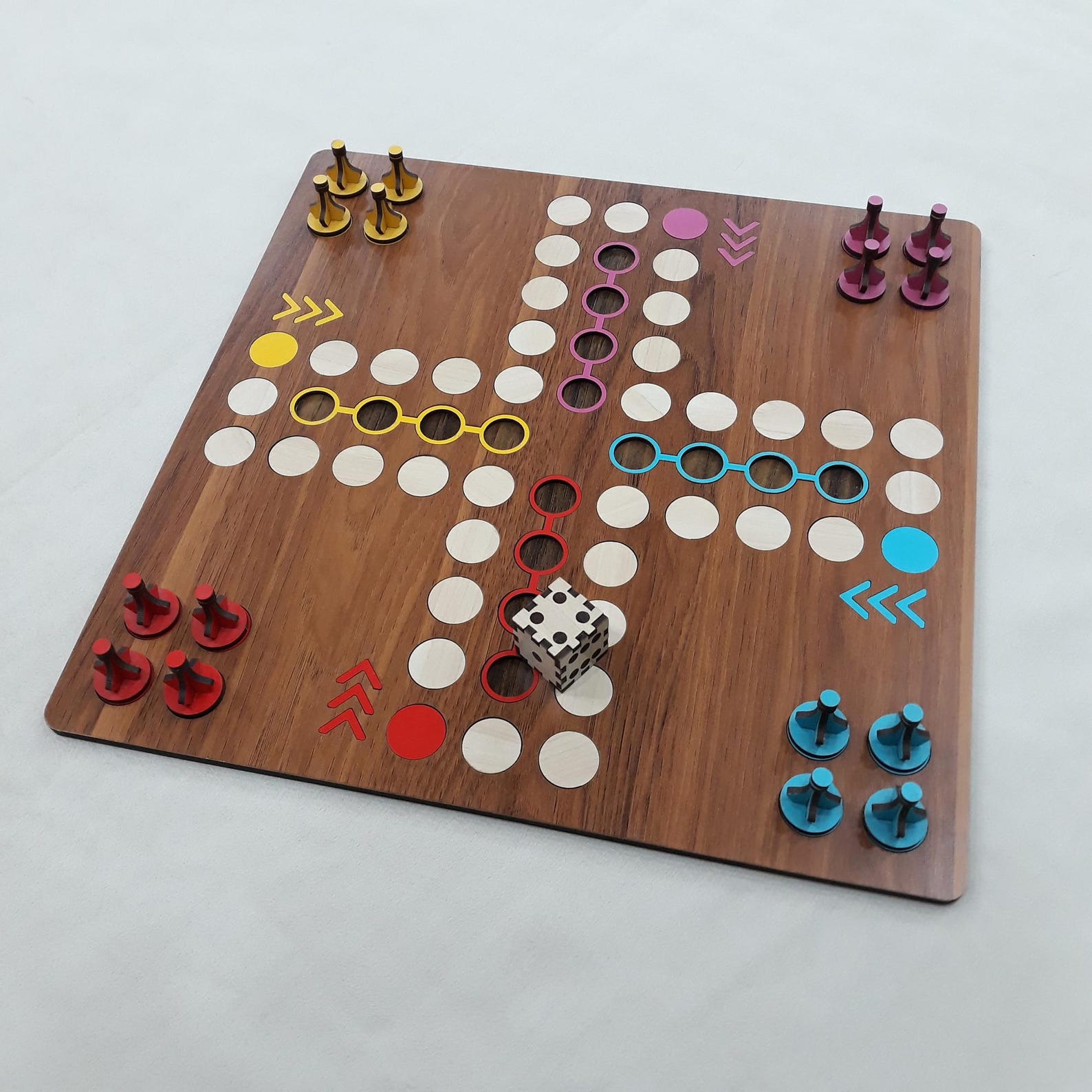 Ludo Board Game Laser Cut File, 3mm 4mm 1/8inch Wooden Ludo Family ...
