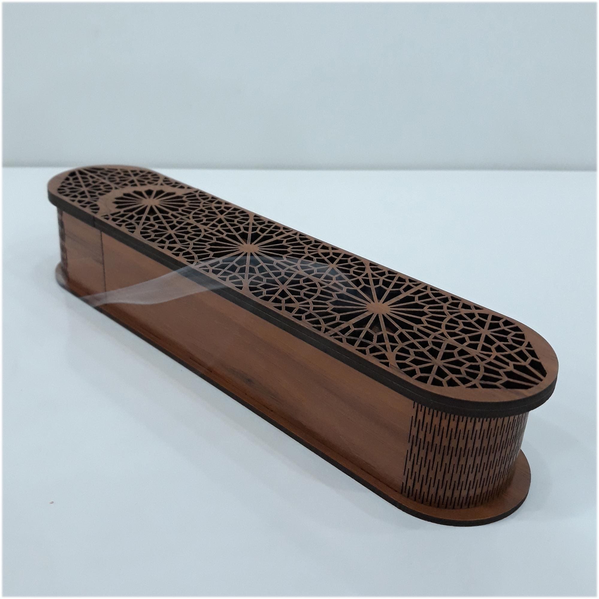 Wooden Incense Holder With Ash Catcher and Sliding Door Laser Cut File ...