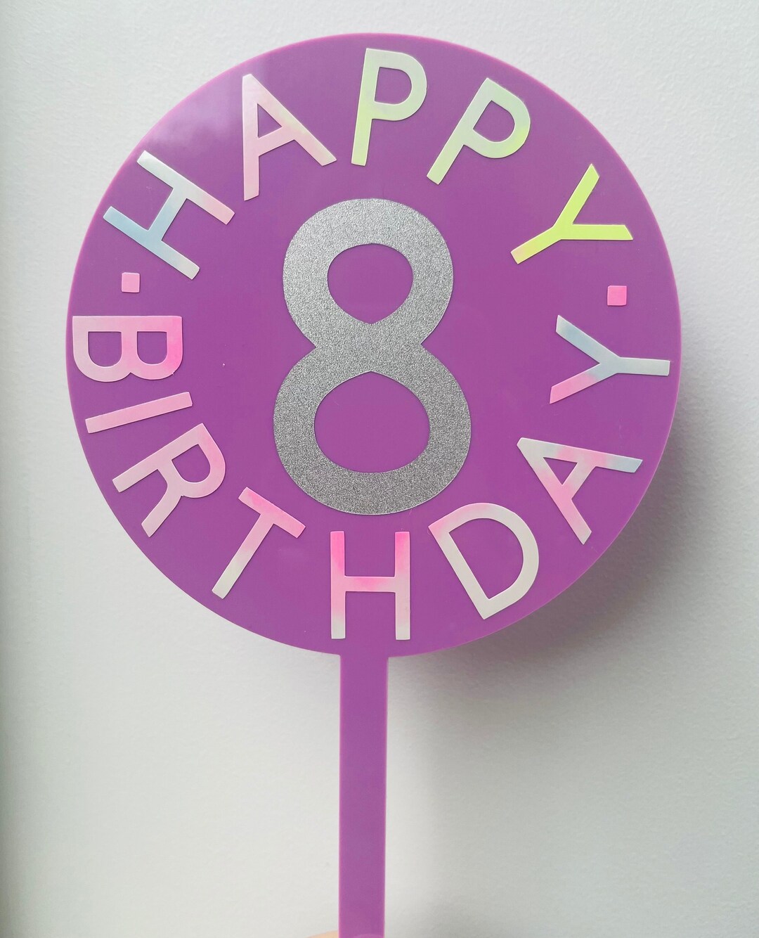 Acrylic Cake Topper Personalised Cake Topper Happy Birthday Etsy