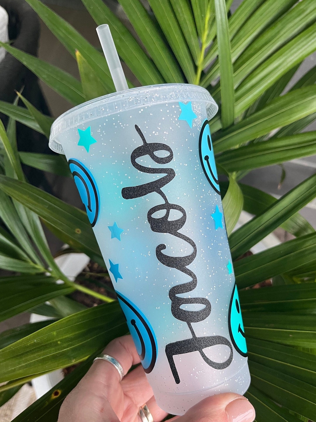 Cold Cup Starbucks Cup Smiley Faces Personalised Cups Custom Cold Cups ...