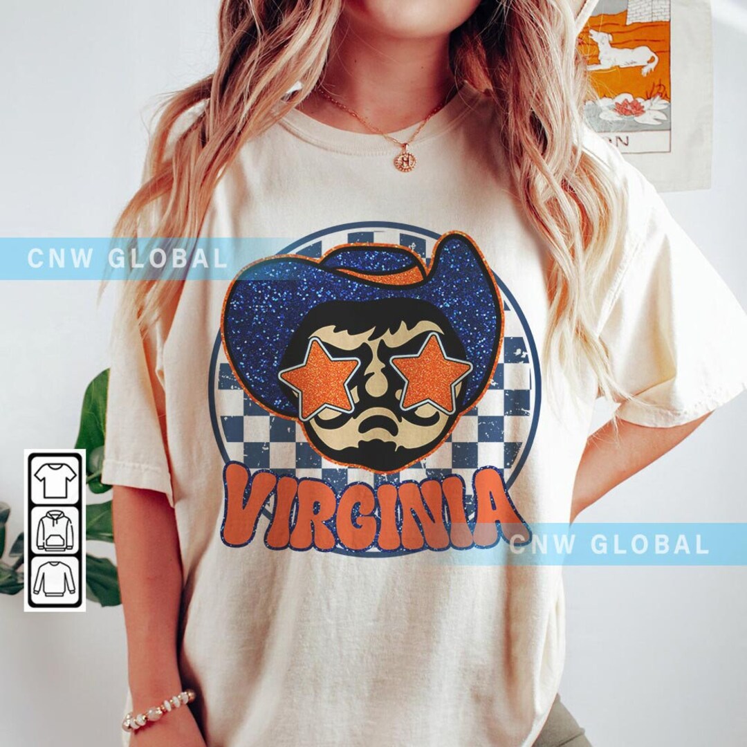 Virginia Mascot Football Shirt Retro Football Vibes Groovy - Etsy