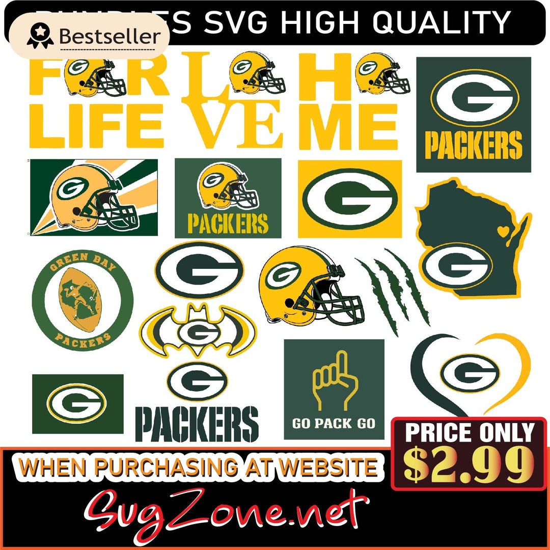 High Quality Green Bay Packers Bundle Svg Logo Instant - Etsy