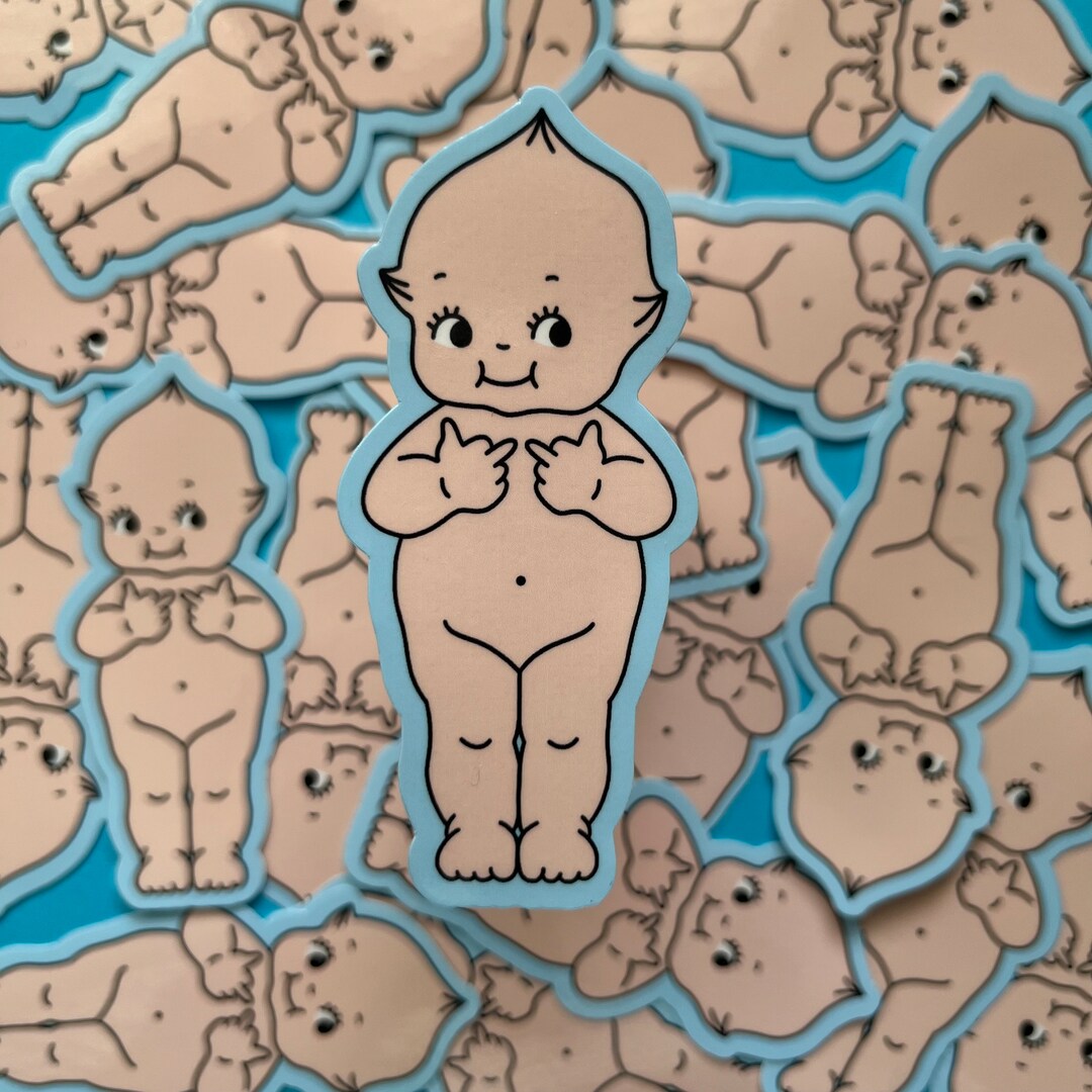 Flipping Kewpie Doll Vinyl Sticker | Kewpie Doll - Etsy