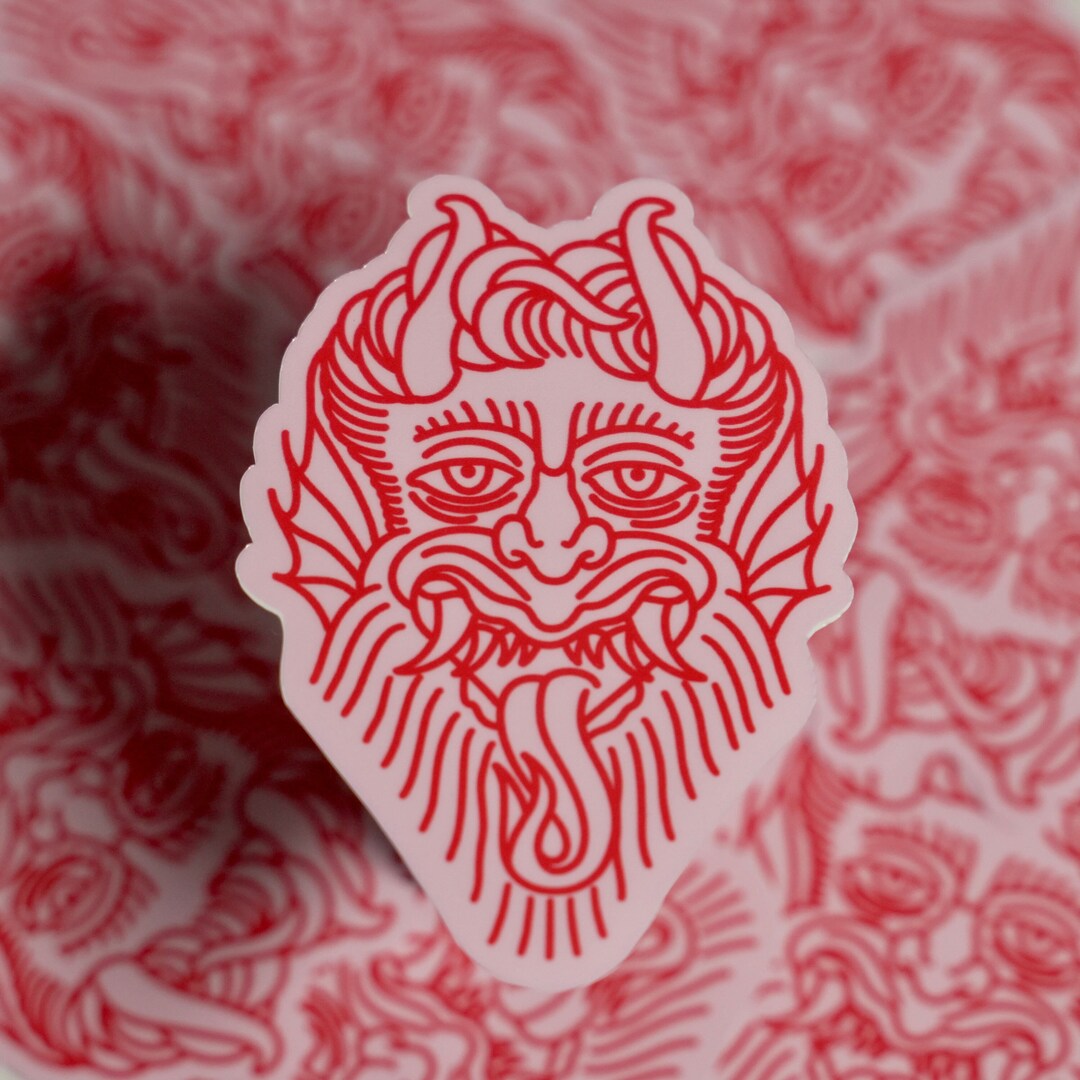 Krampus Vinyl Sticker - Etsy