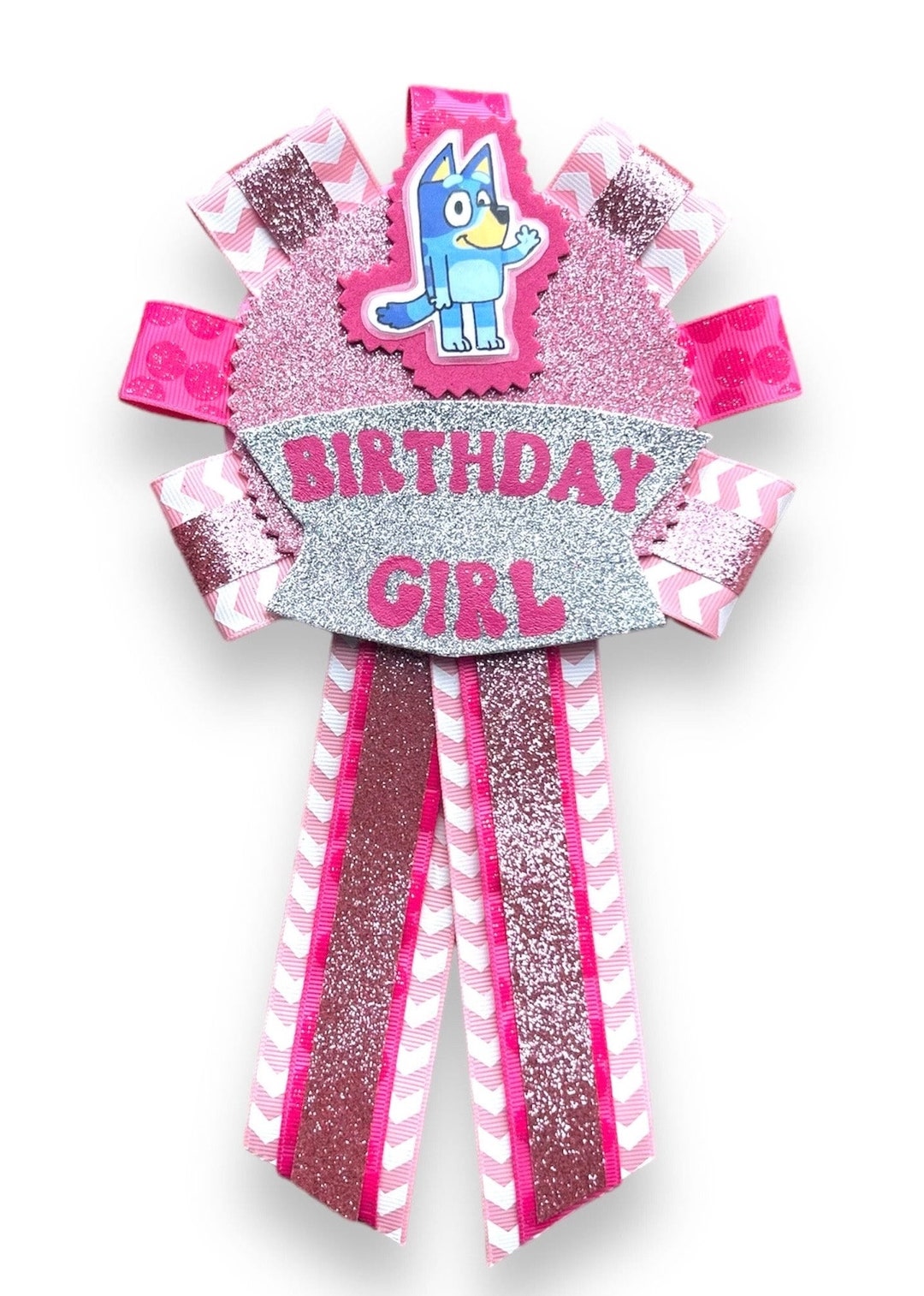 Bluey Birthday Badge Clip birthday Girl - Etsy