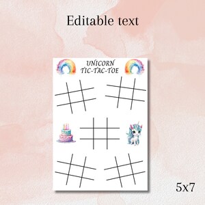 Unicorn Themed Birthday Party Game Templates, INSTANT DOWNLOAD, 5 ...