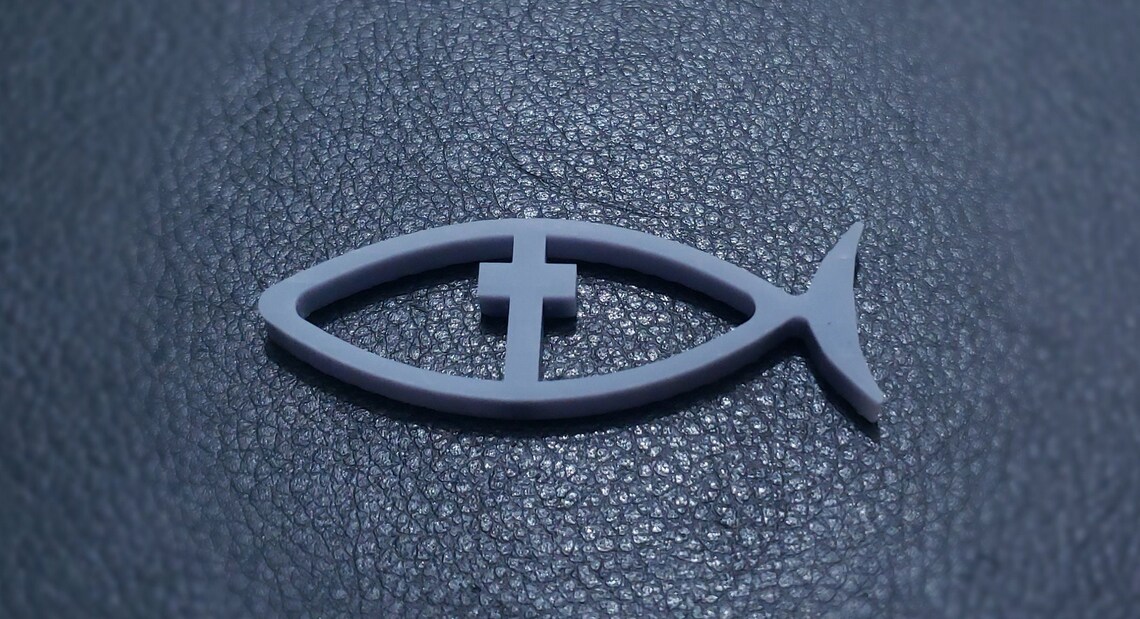 3D Printed Christian Fish : Jesus Faith Hope Love and Cross - Etsy