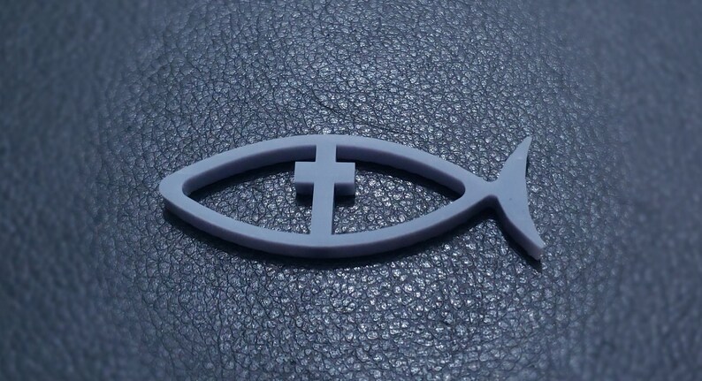 3D Printed Christian Fish : Jesus Faith Hope Love and Cross - Etsy