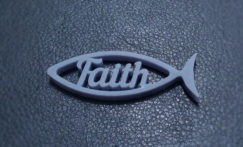 3D Printed Christian Fish : Jesus Faith Hope Love and Cross - Etsy