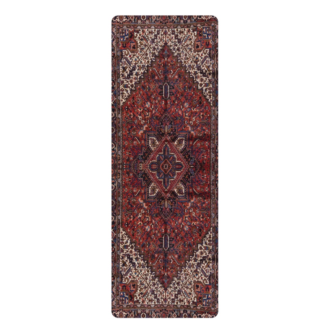 Rubber Exotic Yoga Mat Persian Rug Style Yoga Pad Art Eastern Inspired ...