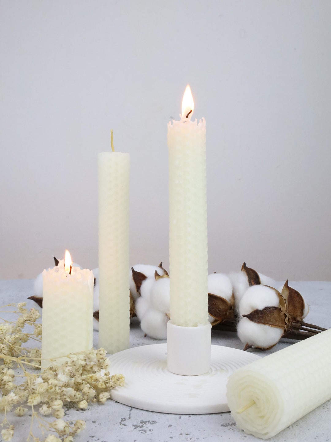 White Beeswax Sheets for Candle Rolling, 20 Pieces, 100% Pure From ...