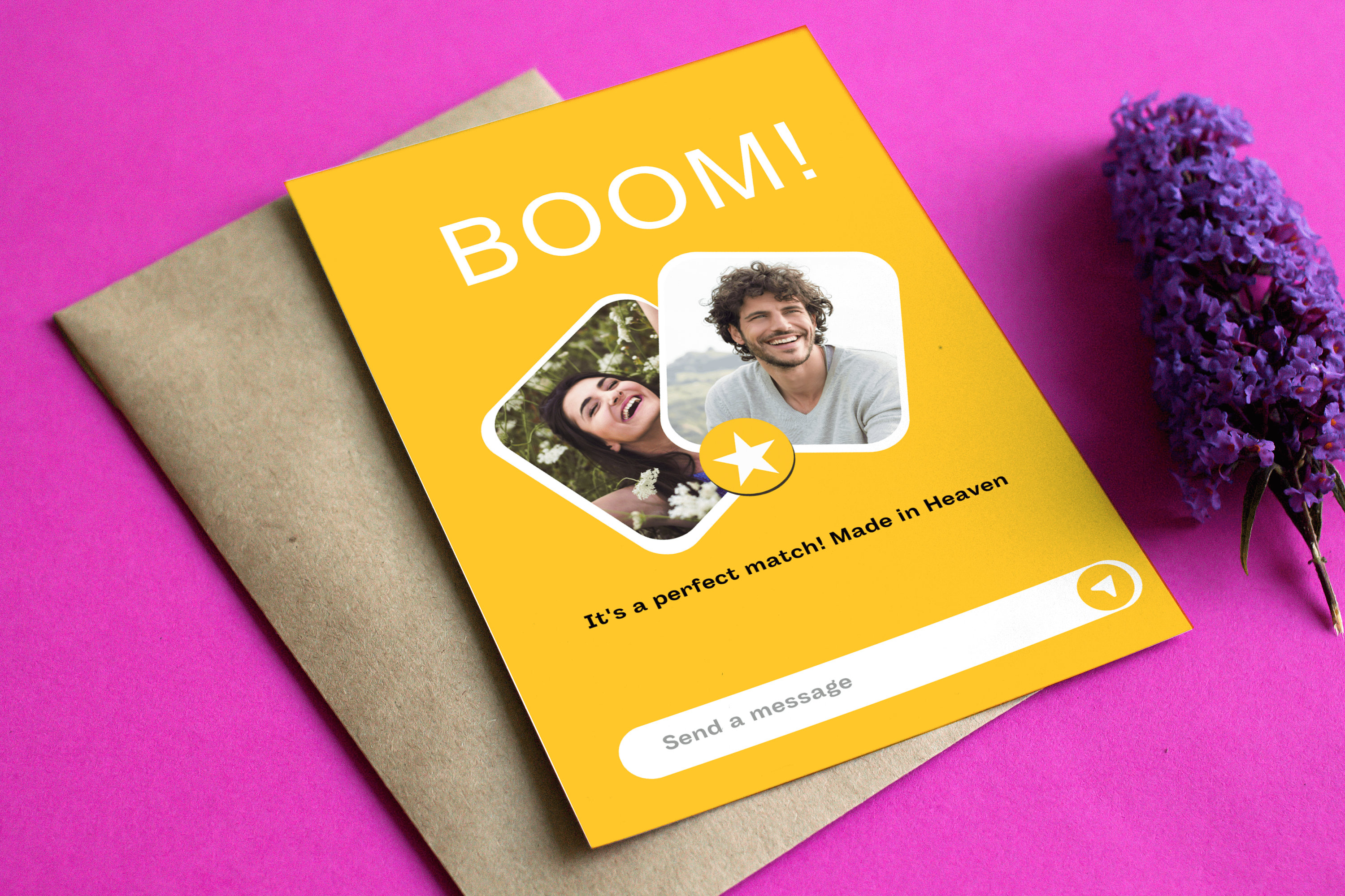 Bumble Card, Bumble Dating App Card, Its a Match Card Folding Card ...
