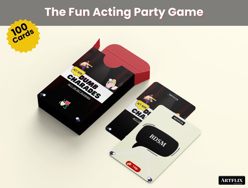 Dumb Charades Dirty Adult Game Cards, Funny Printable Card Games, Date ...