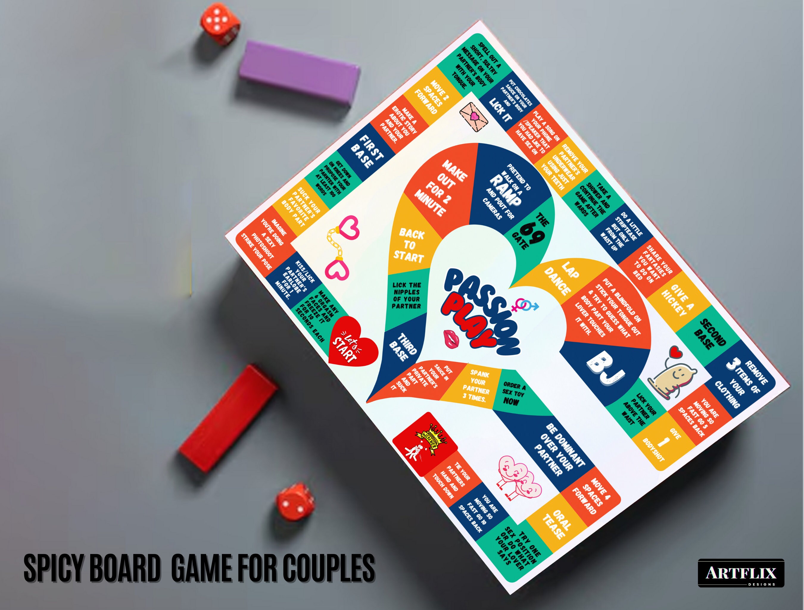 Spicy Board Game for Couples: Passion Play (digital Download) - Etsy