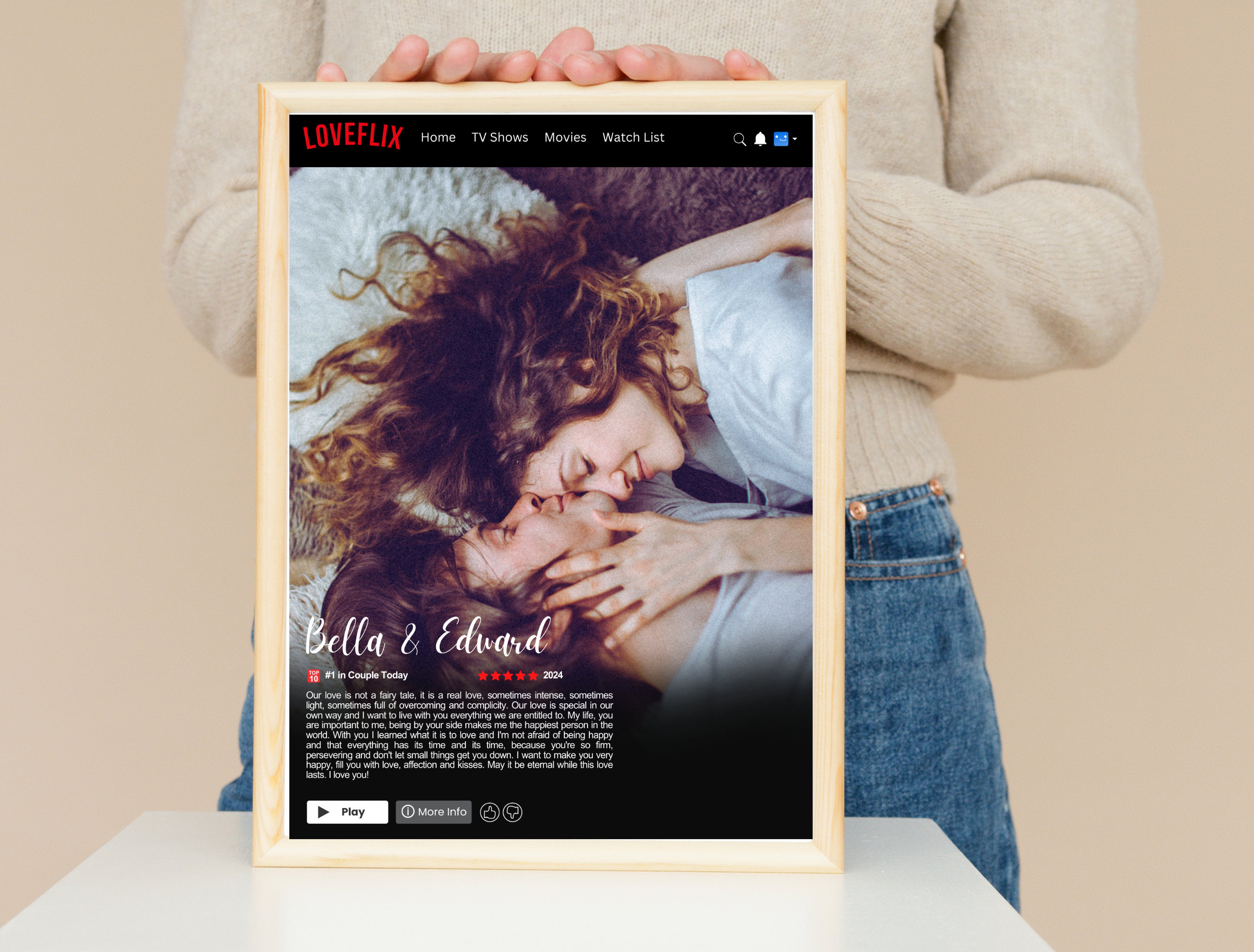 Personalized Movie Flix Poster Print From Your Photo, Movie Series ...