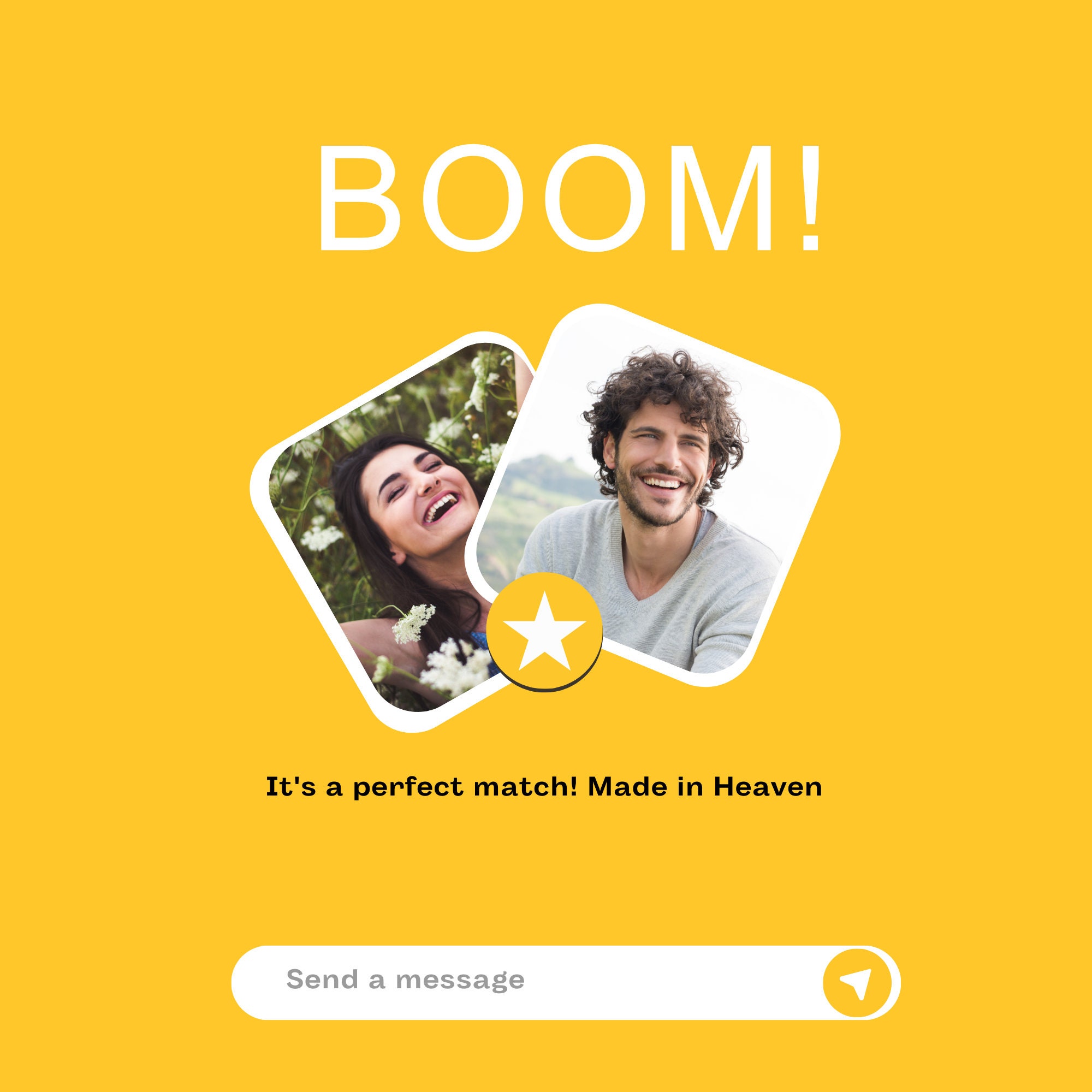 Bumble Card, Bumble Dating App Card, Its a Match Card Folding Card ...